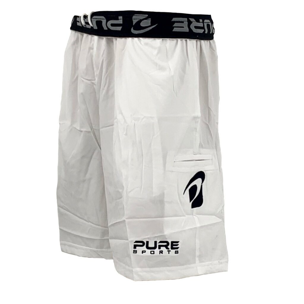 Pure Men’s Shorts – White w/ Reflective Logo – #SWINGPURE
