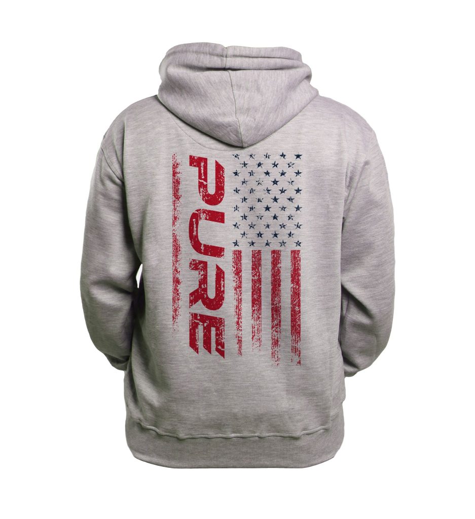 Pure Flag Hoodie – Grey – #SWINGPURE