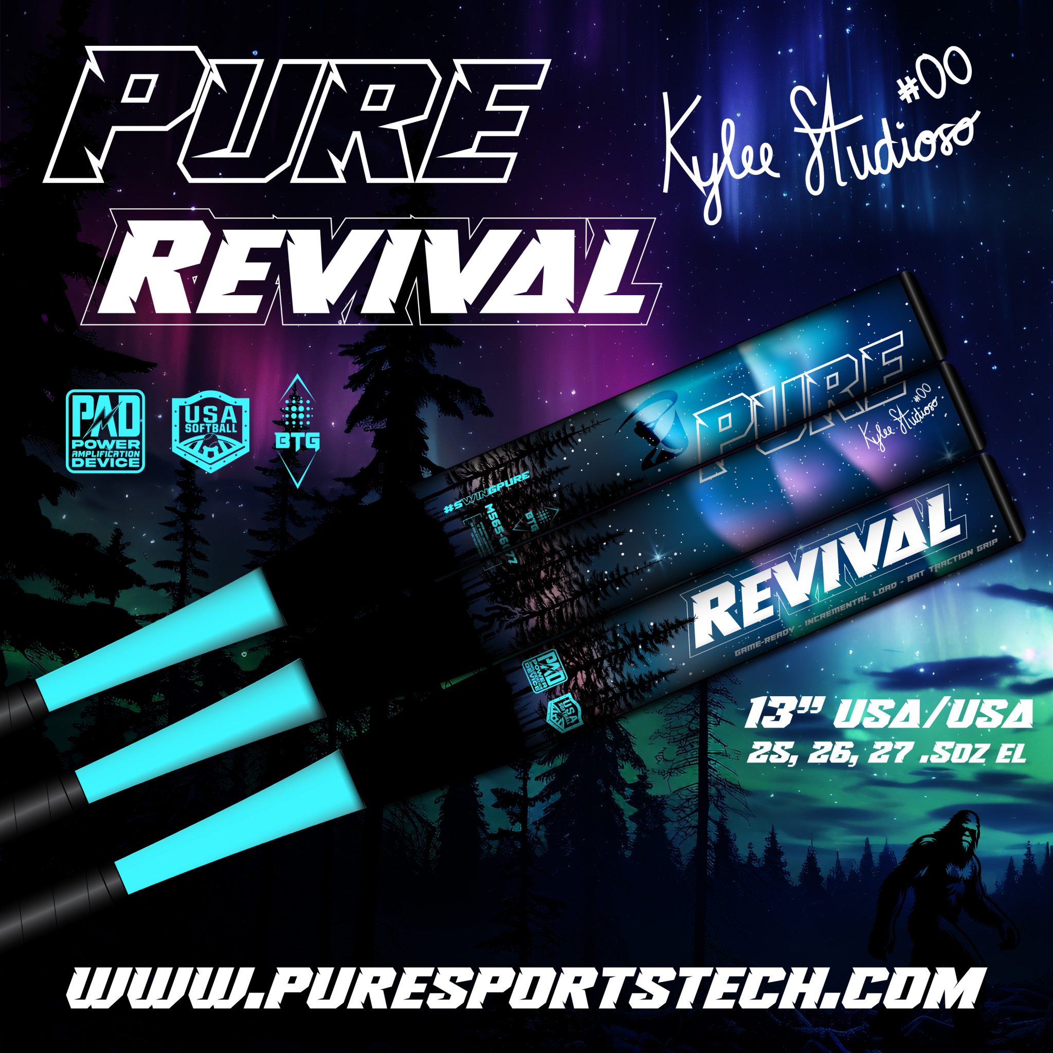 2025 2-Piece 13″ Kylee Studioso Revival X22 USA/ASA Softball Bat – # ...